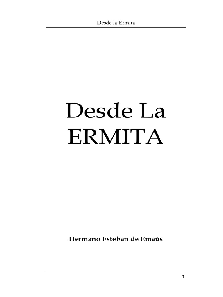 Desde La Ermita. Un Cartujo. | PDF