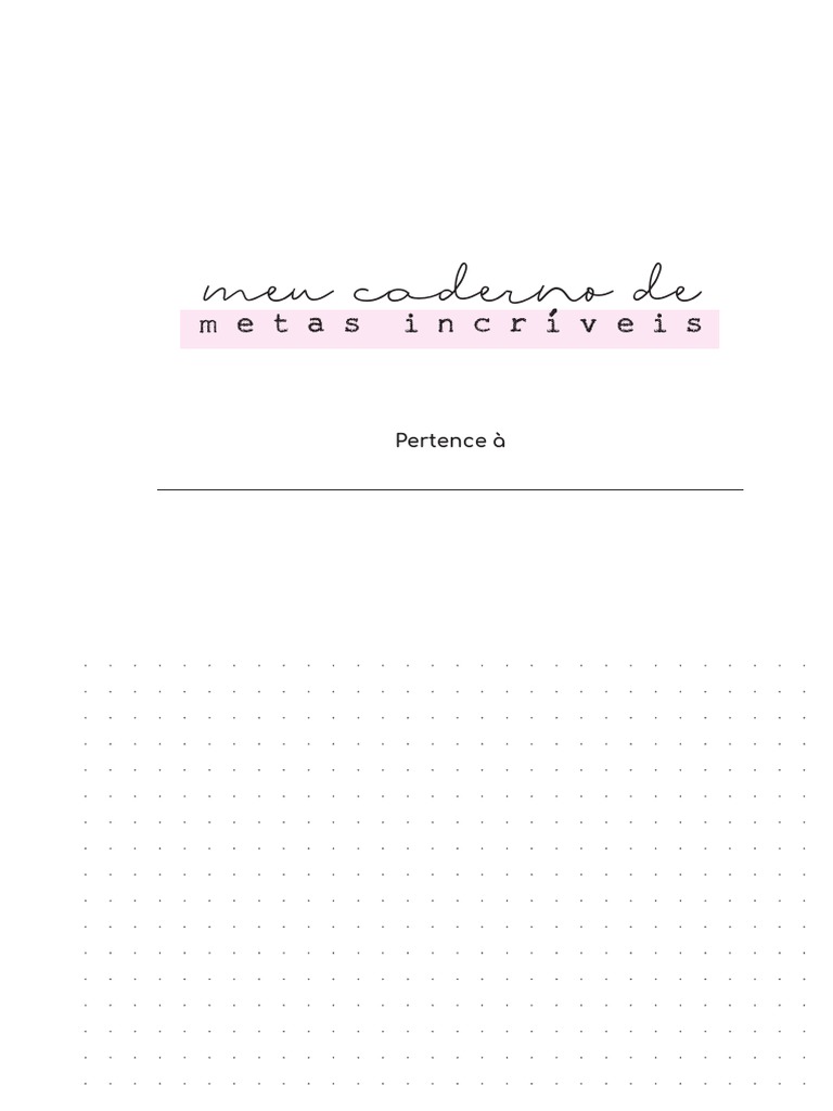 Caderno de Metas-1 | PDF