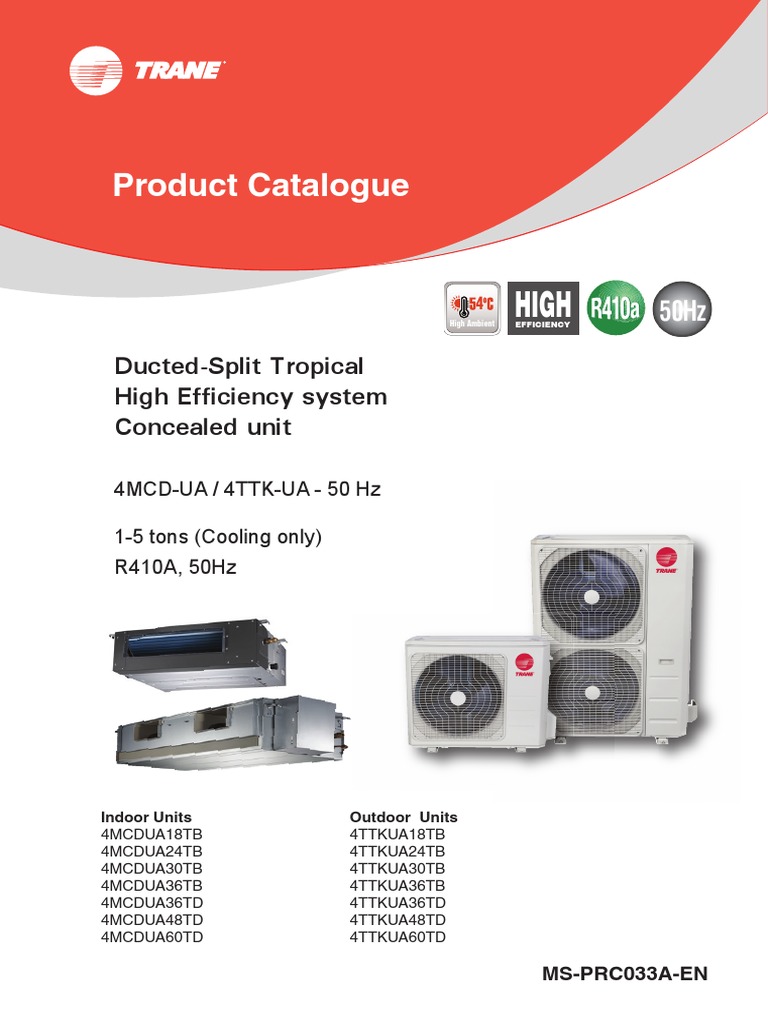 Trane 18000 Btu To 57000 Btu | PDF