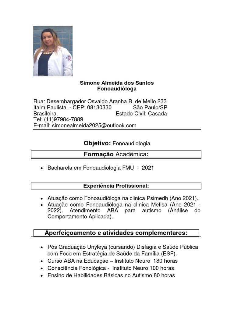 Curriculo Simone | PDF