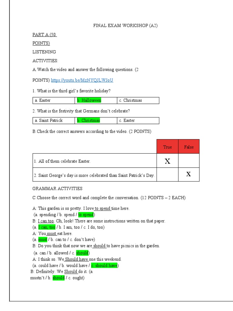 Final Exam Workshop A2 Proyecto | PDF