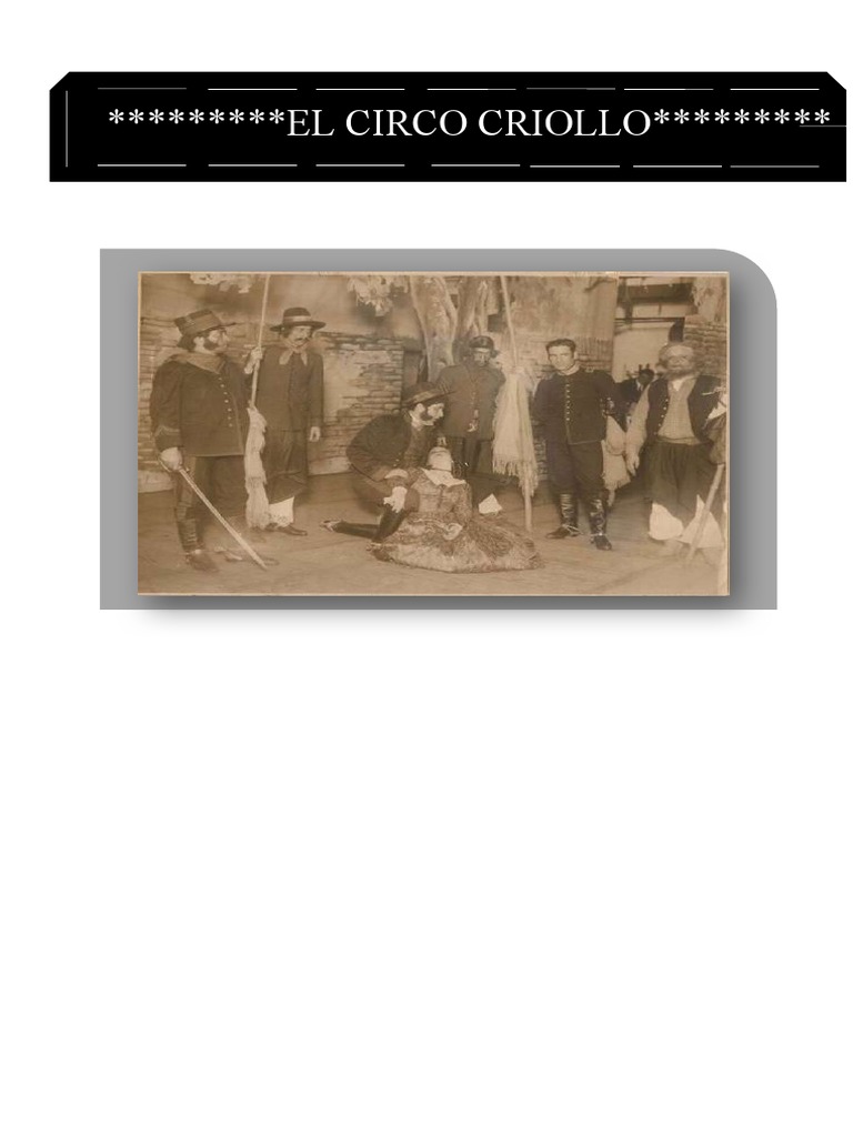 Circo Criollo | PDF | Circo | Payaso