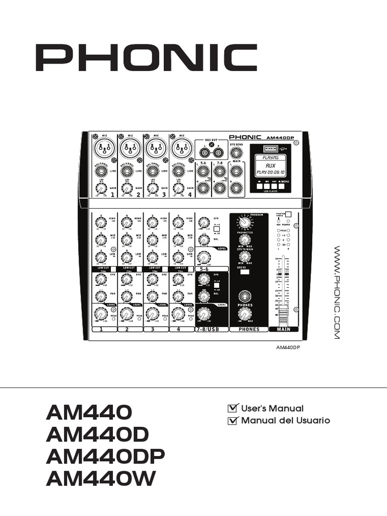 Phonic Am440 | PDF | Microphone | Sound Production