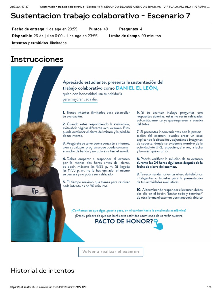 Sustentacion Trabajo Colaborativo - Escenario 7 - Segundo Bloque-Ciencias Basicas - Virtual ...