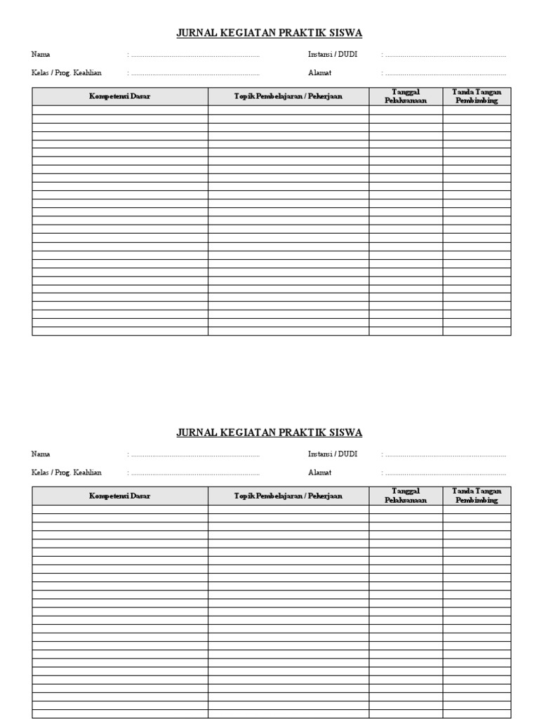 Jurnal & Absen PKL | PDF