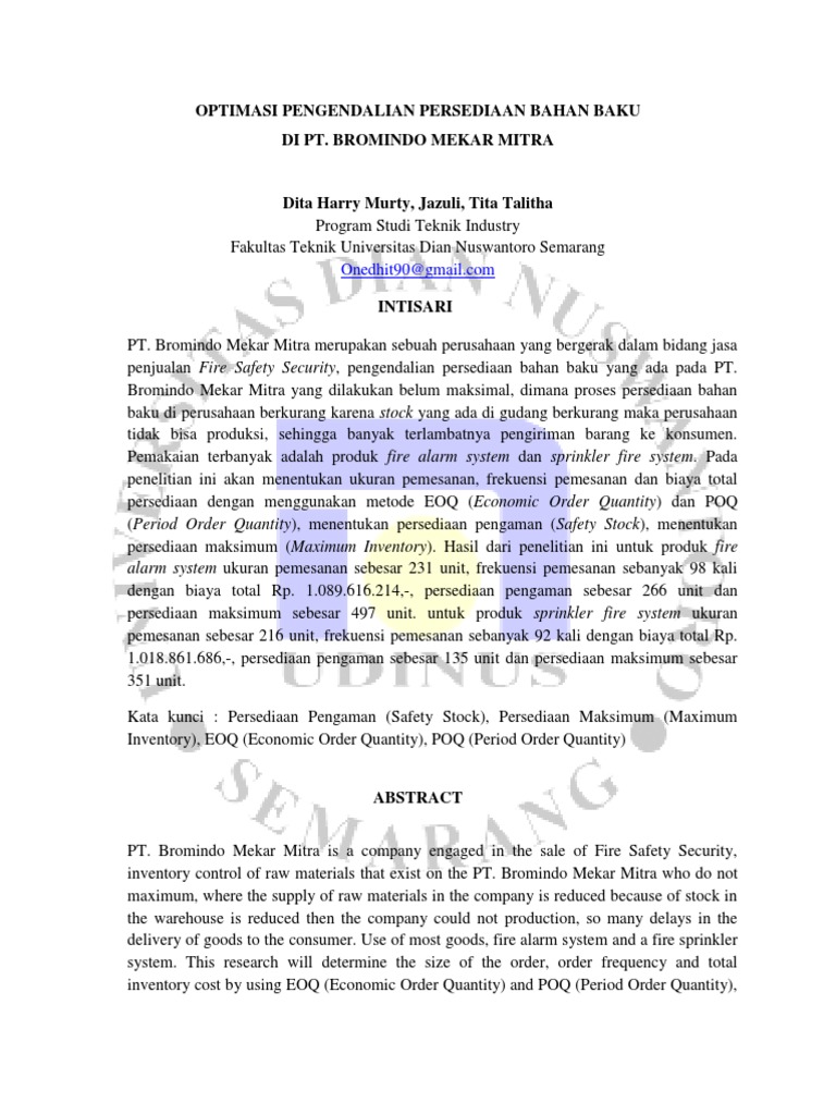 Peenelitian Metode EOQ Dan POQ | PDF