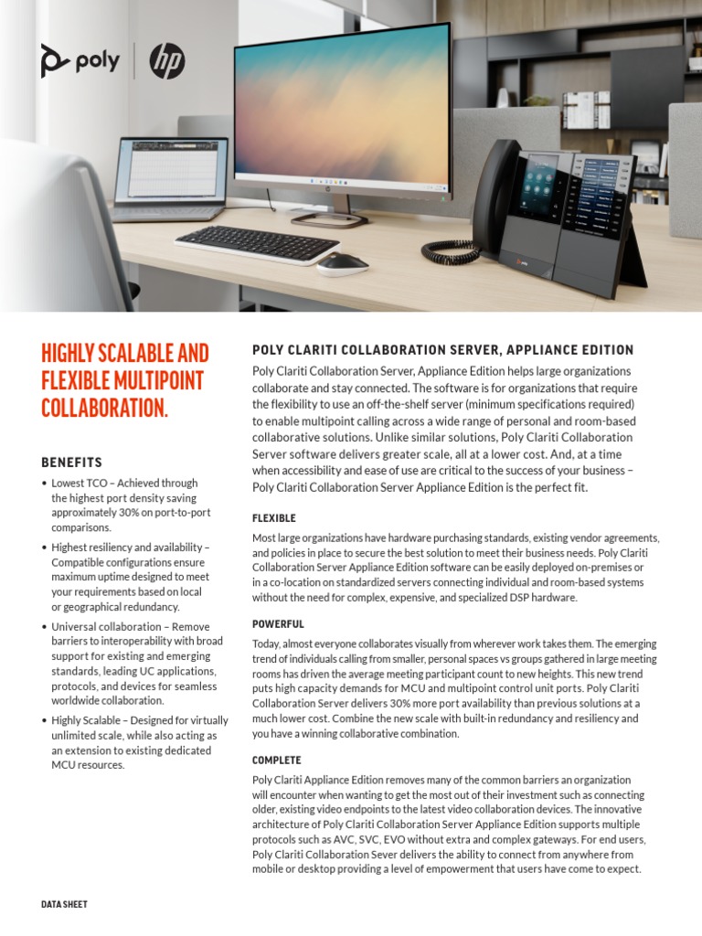 Poly Clariti Collaboration Server Appliance Edition Datasheet en | PDF ...