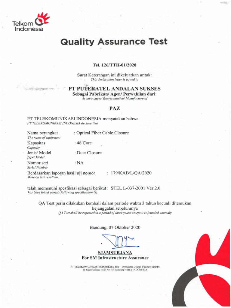 Qa Closure 48 Core | PDF