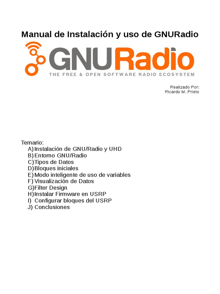 Manual Gnu Radio | PDF | Objeto (informática) | Interfaces gráficas de usuario
