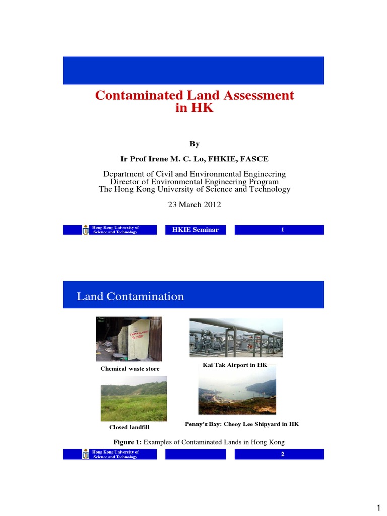 HK Contaminated Land Analysis | PDF | Environmental Remediation | Risk ...
