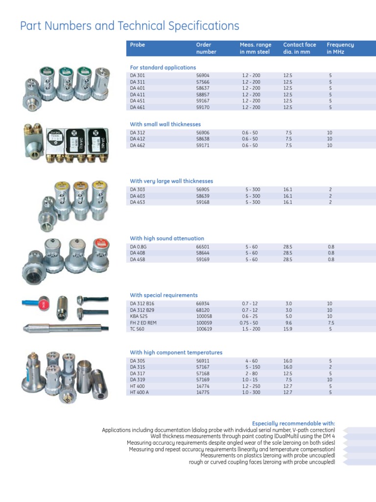 Krautkramer Ultrasonic Probes DA Series | PDF | Building Engineering ...