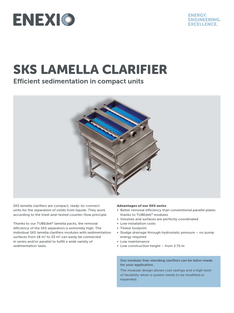GB ENEXIO SKS Lamella Clarifier | PDF | Hydrology | Chemical Engineering