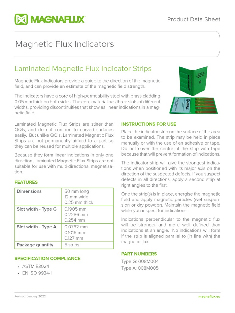 Magnetic Flux Indicators PDS | PDF | Magnetism | Lamination