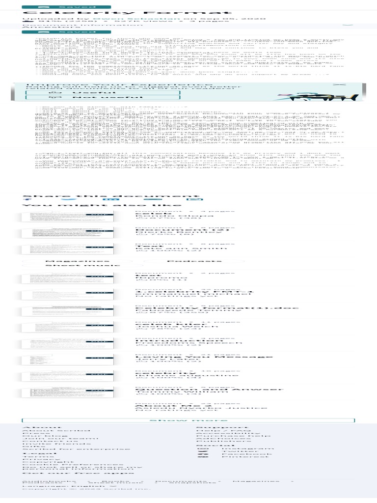 Celebrity Format PDF 2 | PDF