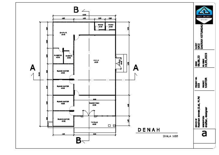Gedung Pak Sur Rev Denah | PDF