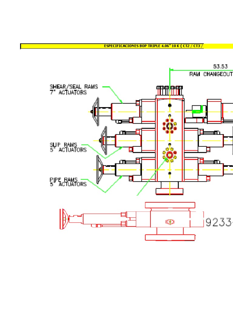 Especificaciones Bop Triple 4.06" 10 K (Ct2 / Ct3 / Ct5 / Ct6) | PDF | Ciencia militar | Fuerzas ...