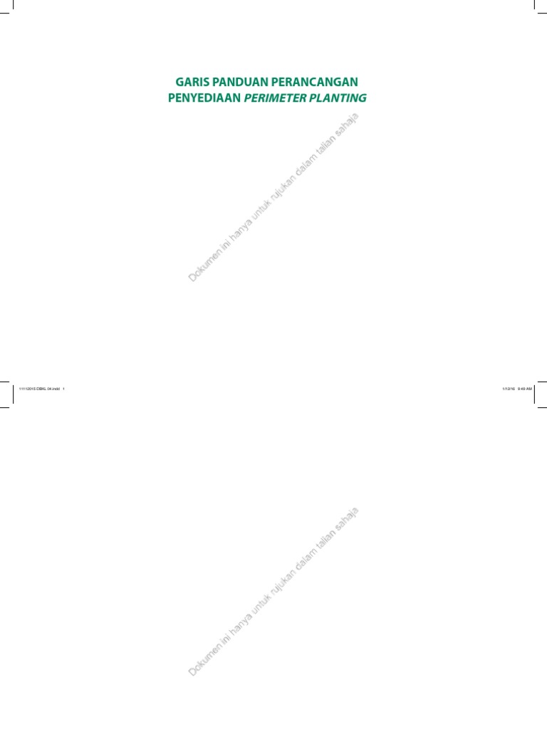DBKL Garis Panduan Perancangan Penyediaan Kawasan Perimeter Planting | PDF