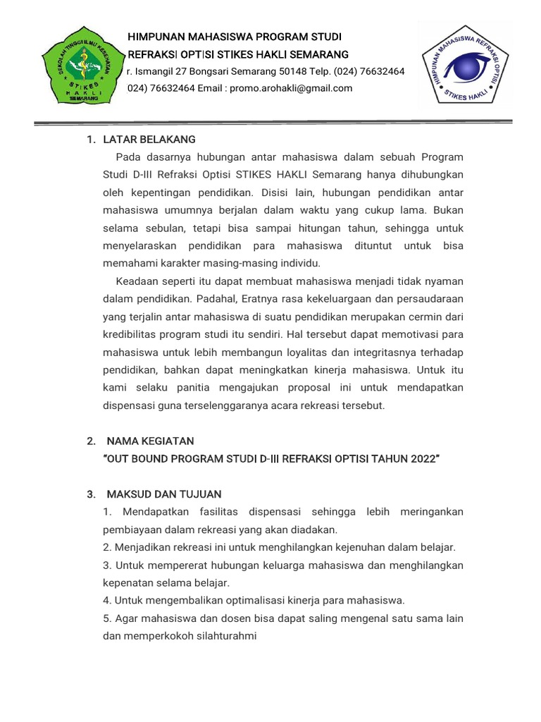 Outbound D-III Refraksi Optisi 2022 | PDF