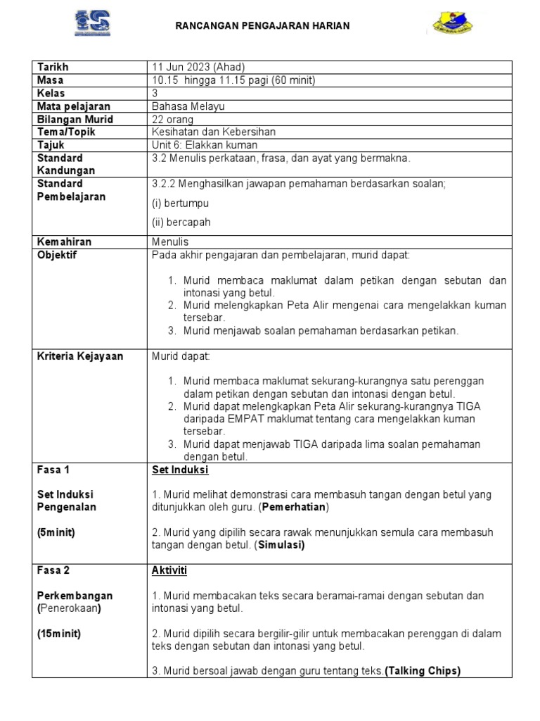 RPH Kbat BM 2022 (Cikgu Sity) | PDF