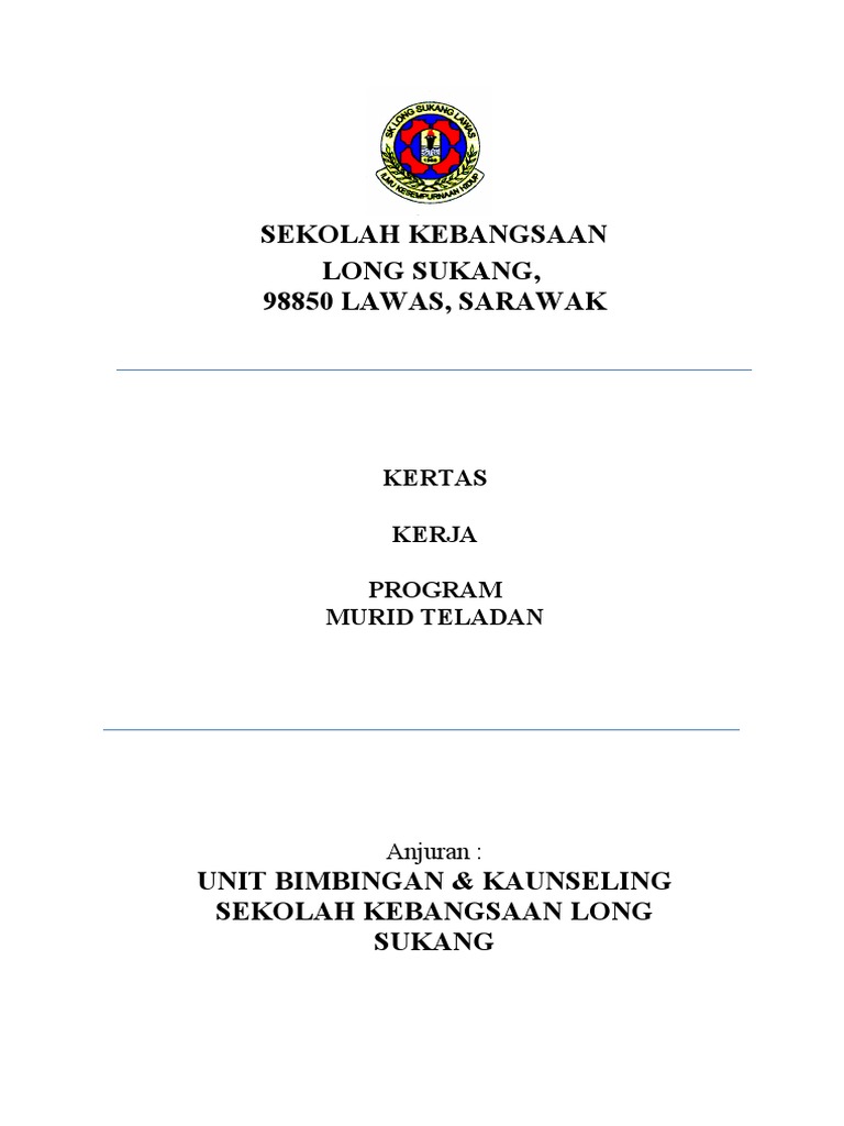 Kertas Kerja Program Bimbingan Kaunseling | PDF