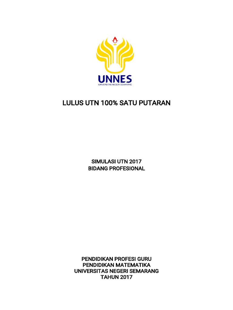 Simulasi UTN PPG Matematika UNNES 2017 | PDF