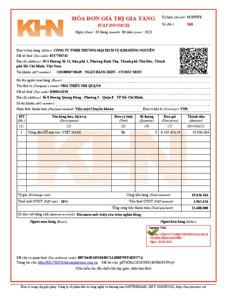 Hoadon 0317704742 1c23tyy 360 | PDF