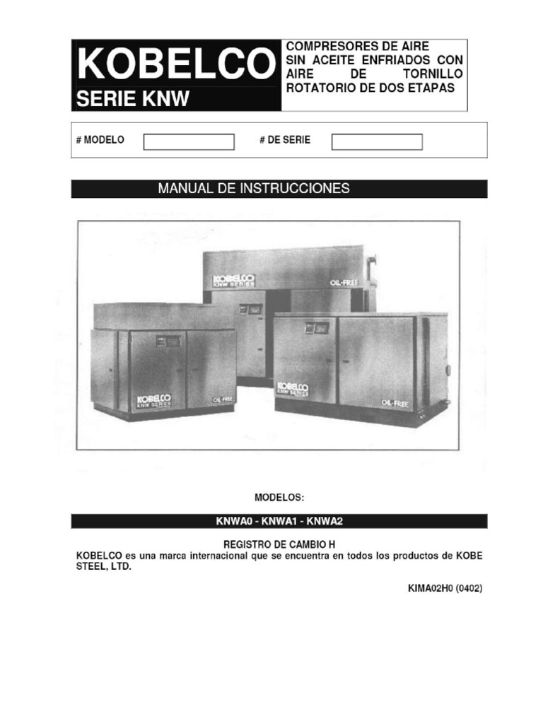 Manual Compresor Serie KNW | PDF
