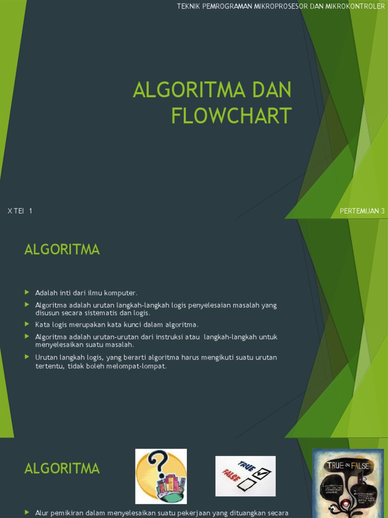 C. Pertemuan 3 TPMM - X Tei 1 - Algoritma Dan Flowchart | PDF