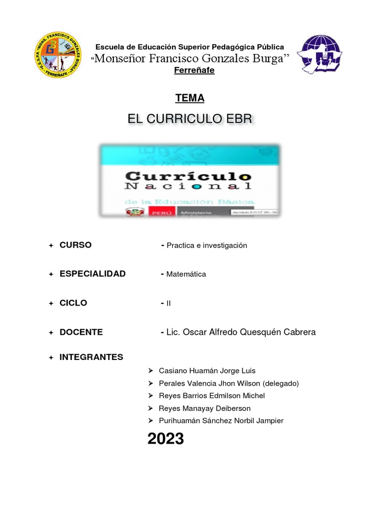 El Currículo Ebr Monografia 5 | PDF | Plan de estudios | Educación primaria