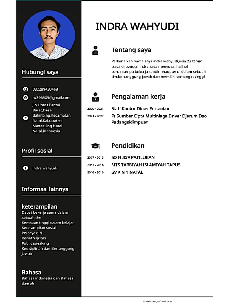 CV Indra Wahyudi | PDF