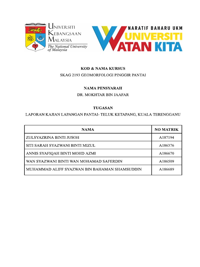 Full Report Pantai | PDF