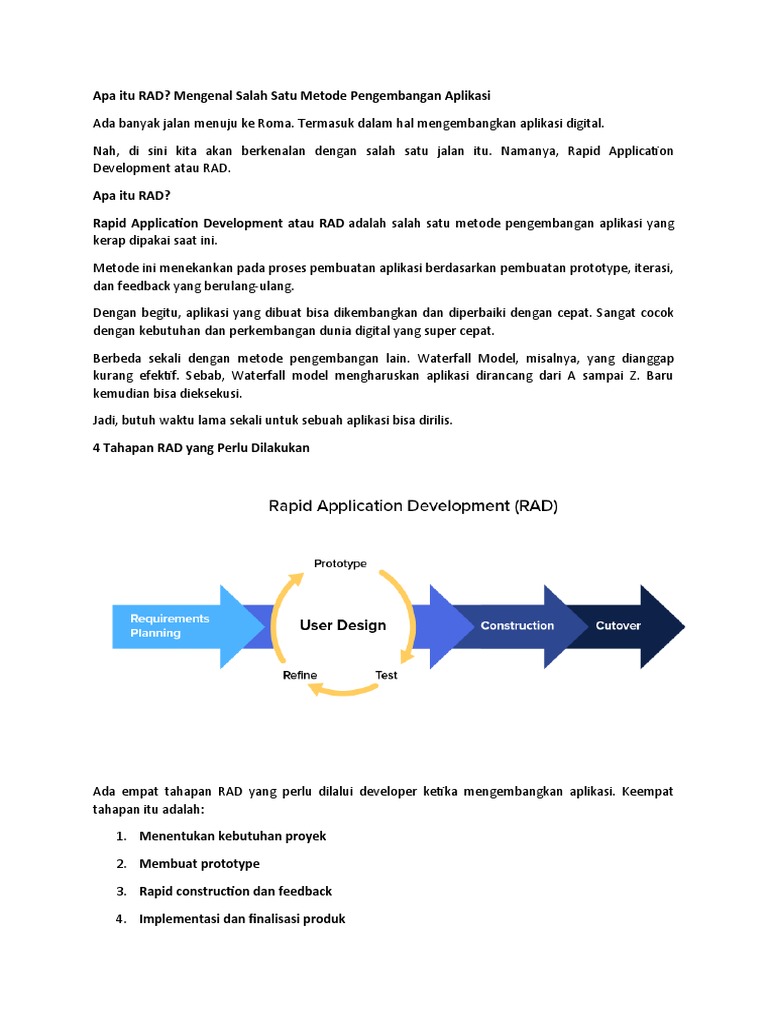 Memahami Metode Rapid Application Development | PDF
