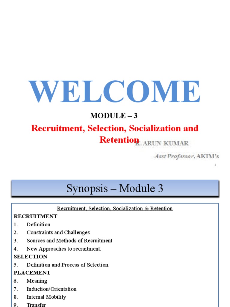 HRM Module-3 | PDF | Recruitment | Human Resources