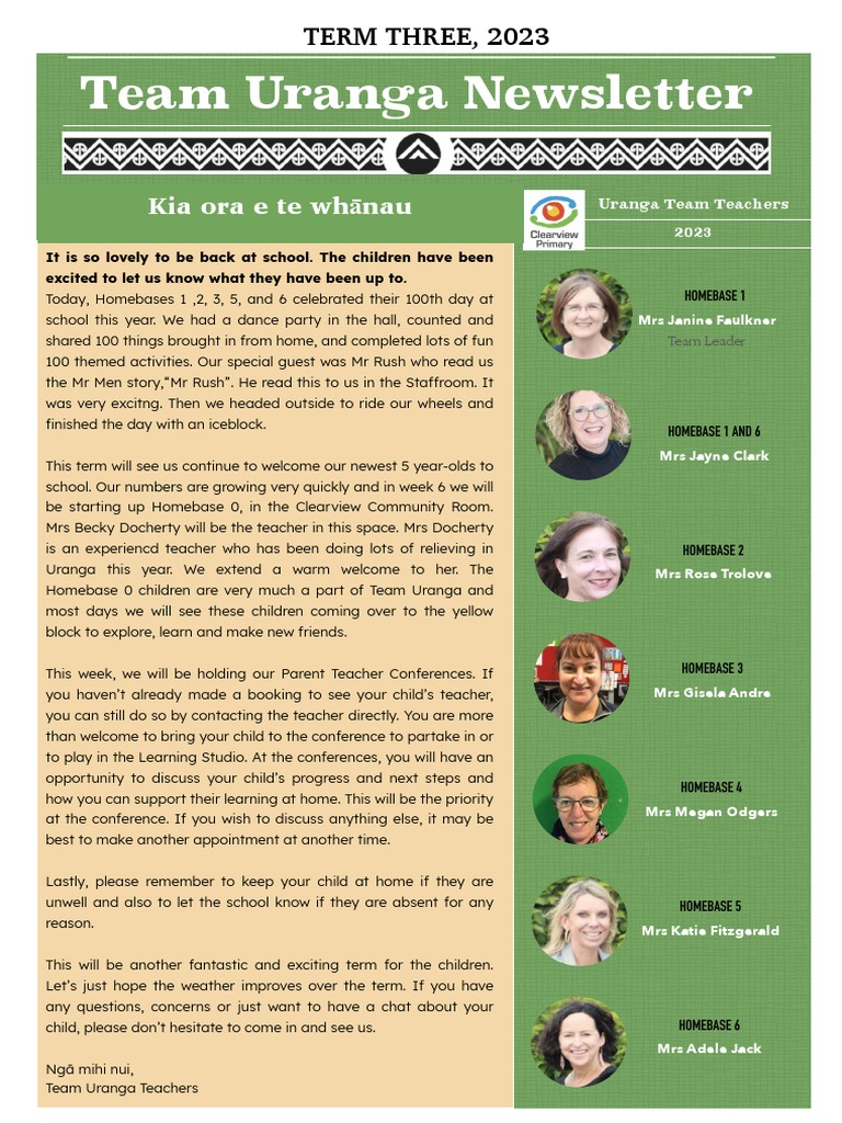 Team Uranga Newsletter - Term 3 Update | PDF | Learning
