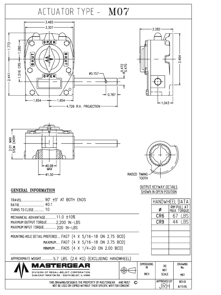 Bi-Torq (MasterGear) M07 Drawing | PDF