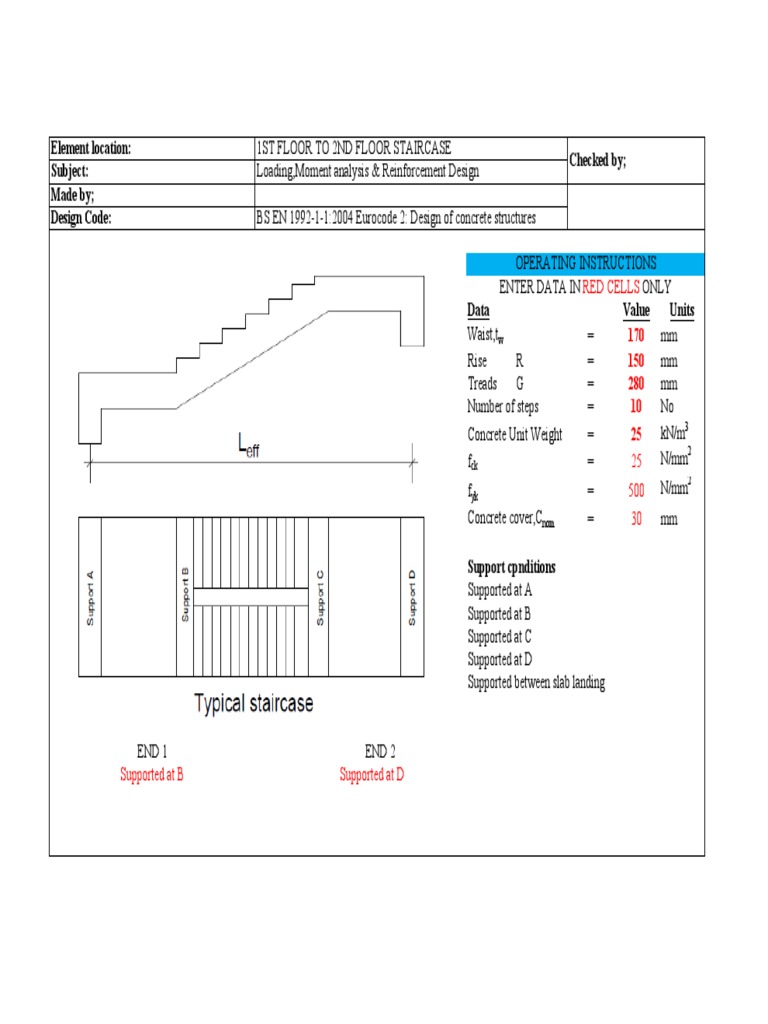 Design of Staircase and Ramp | PDF