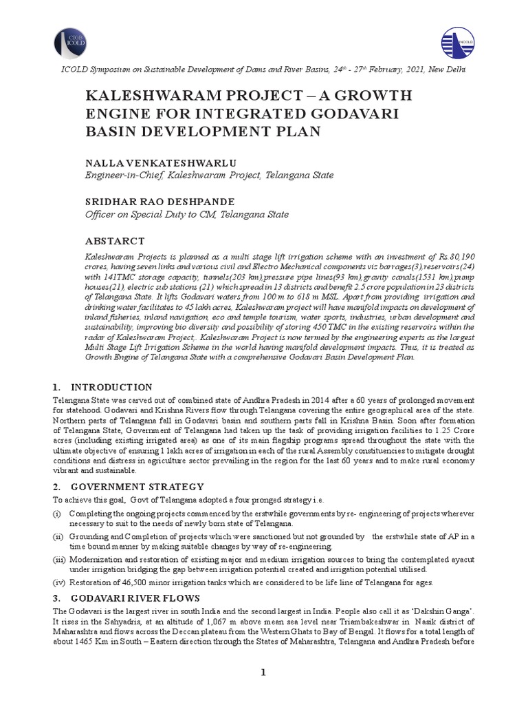 Kaleshwaram Project Overview and Impact | PDF | Earth Sciences | Hydrology
