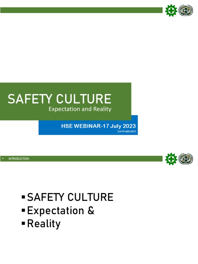Safety Culture - Wso | PDF