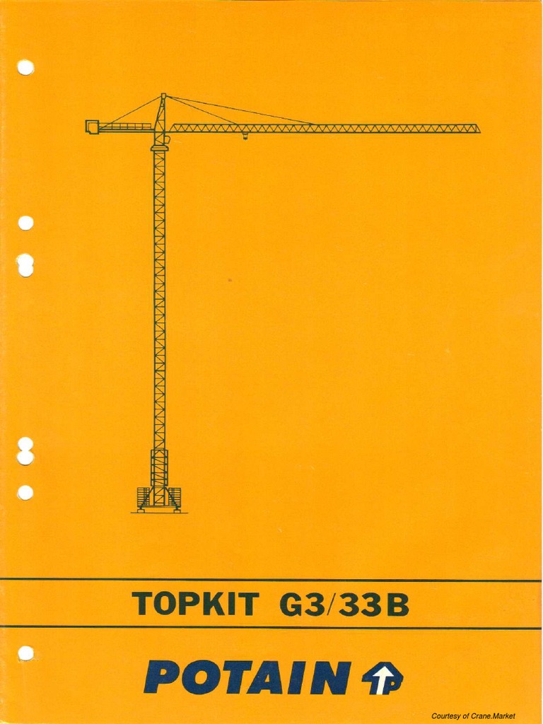 TC Potain G3-33B - R60 | PDF