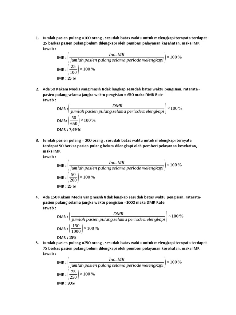 Penghitungan IMR | PDF