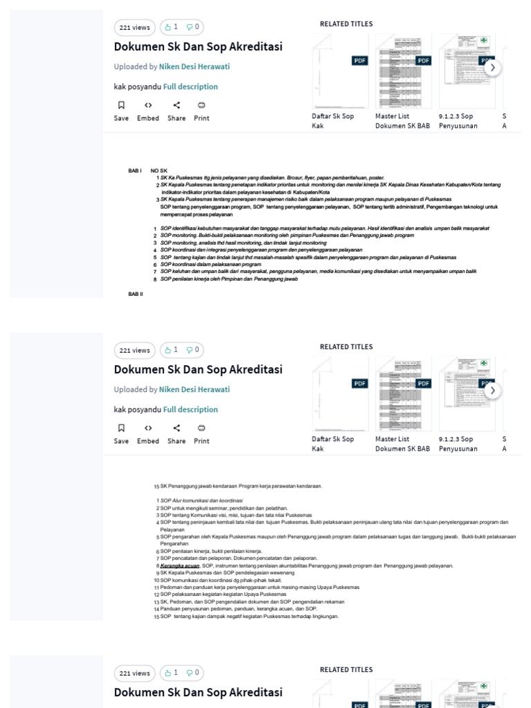 PDF Dokumen SK Dan Sop Akreditasi Compress | PDF