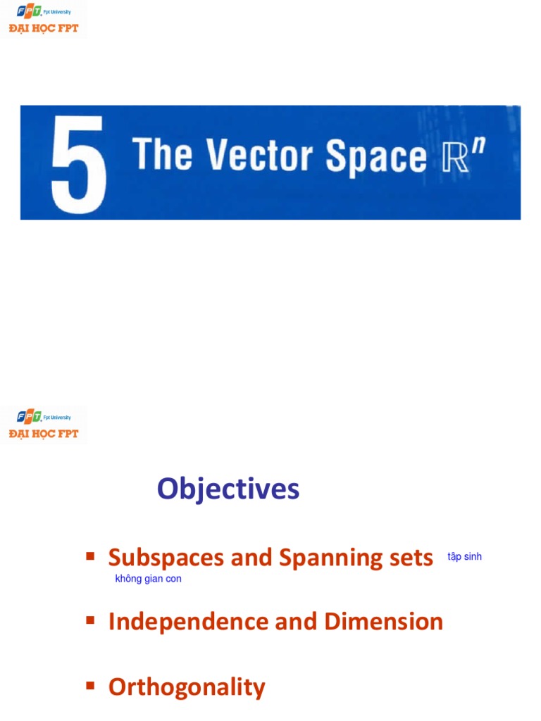 LA - 5.the Vector Space RN - Update | PDF