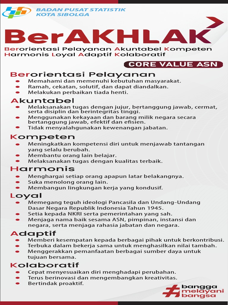 Core Value Berakhlak | PDF