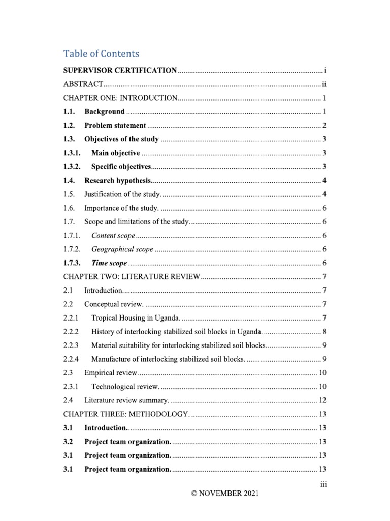 Final Year Research Proposal On Interlocking Stabilised Soil Blocks | PDF