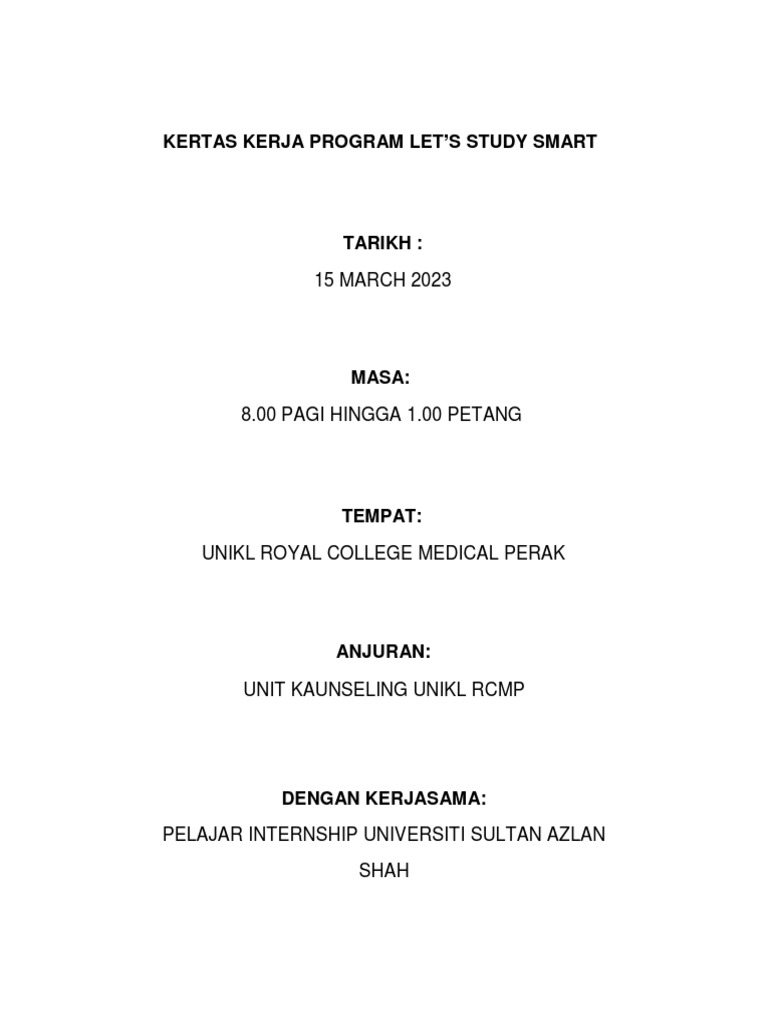 Program Let’s Study Smart 2023 | PDF