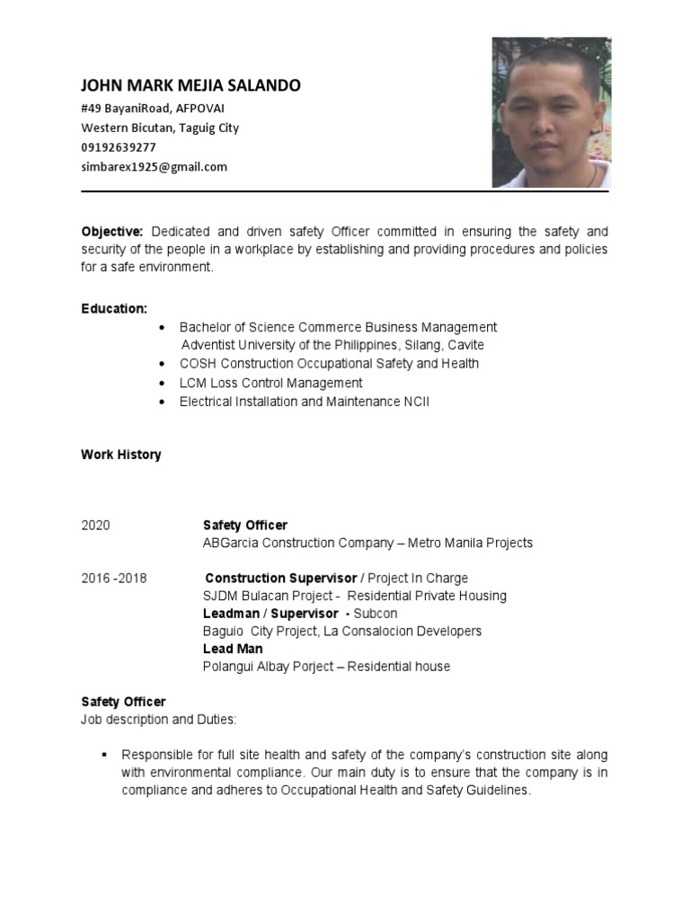Mark Mark CV | PDF