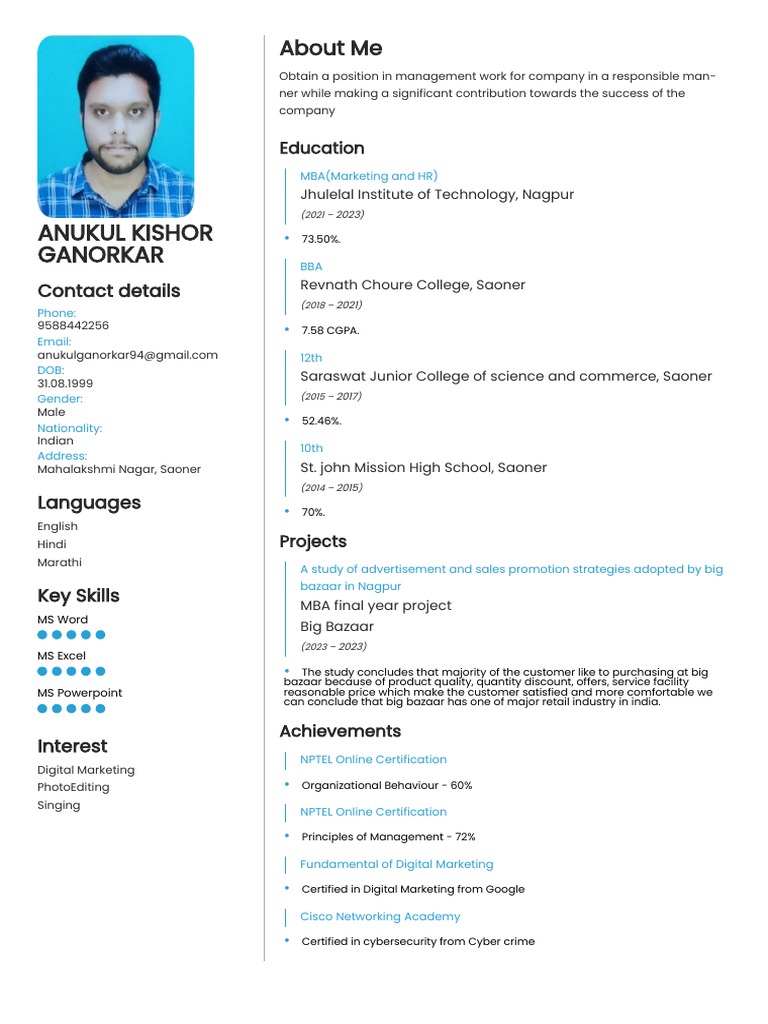 Anukul+Kishor Resume-602 | PDF | Marketing | Digital Marketing
