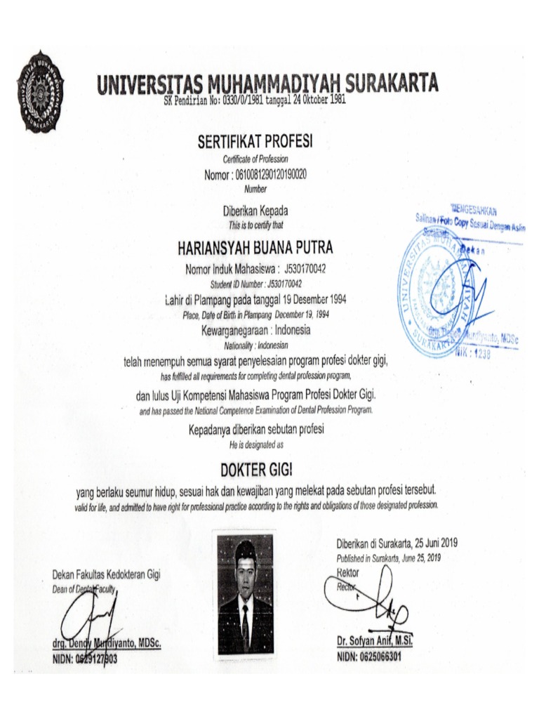 Ijazah PROFESI Dan S1 | PDF