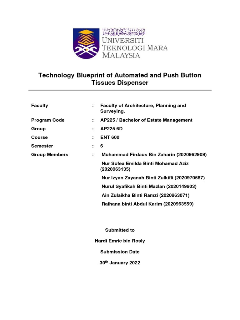 Automated Push Button Tissue Dispenser | PDF