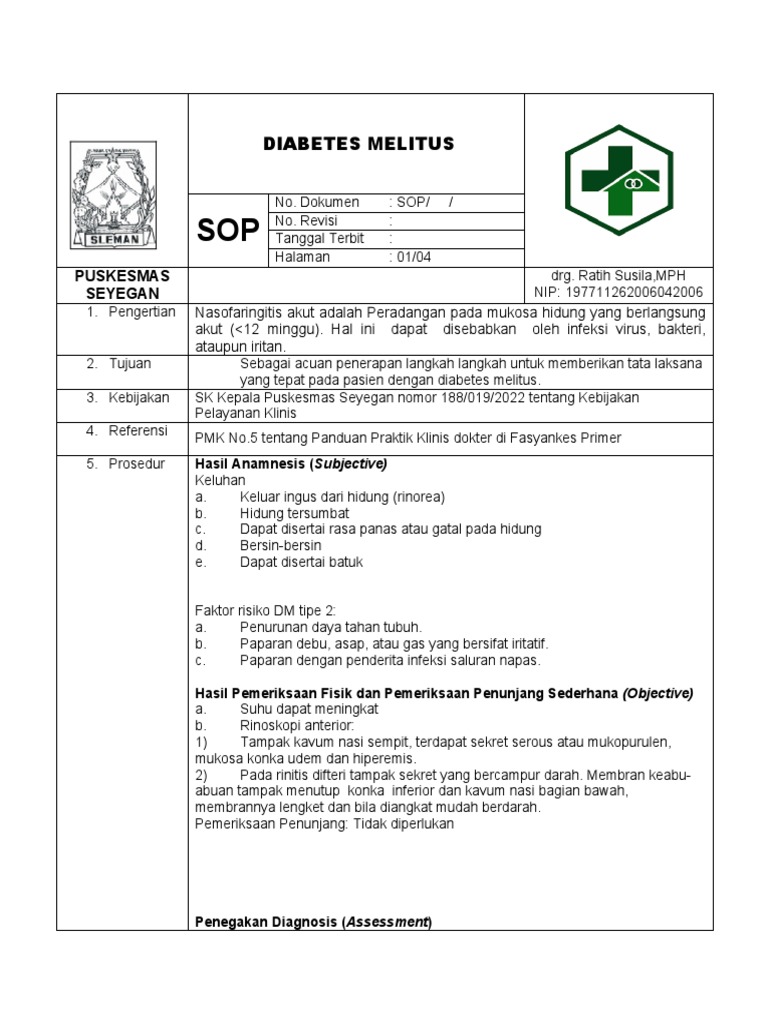 SOP Commond Cold | PDF